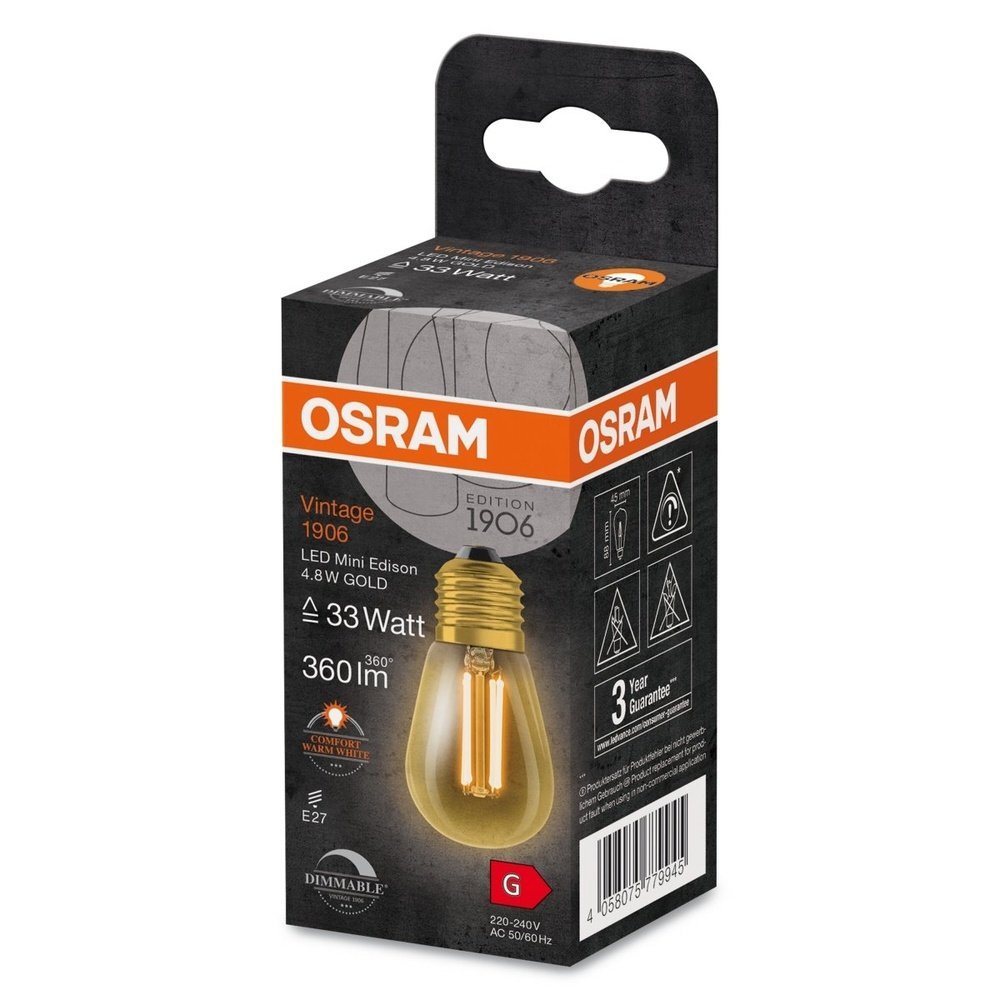 Mini LED žárovka E27 4,8 W VINTAGE |E-shop LEDVANCE Mini LED žárovka E27 4,8 W VINTAGE |E-shop LEDVANCE